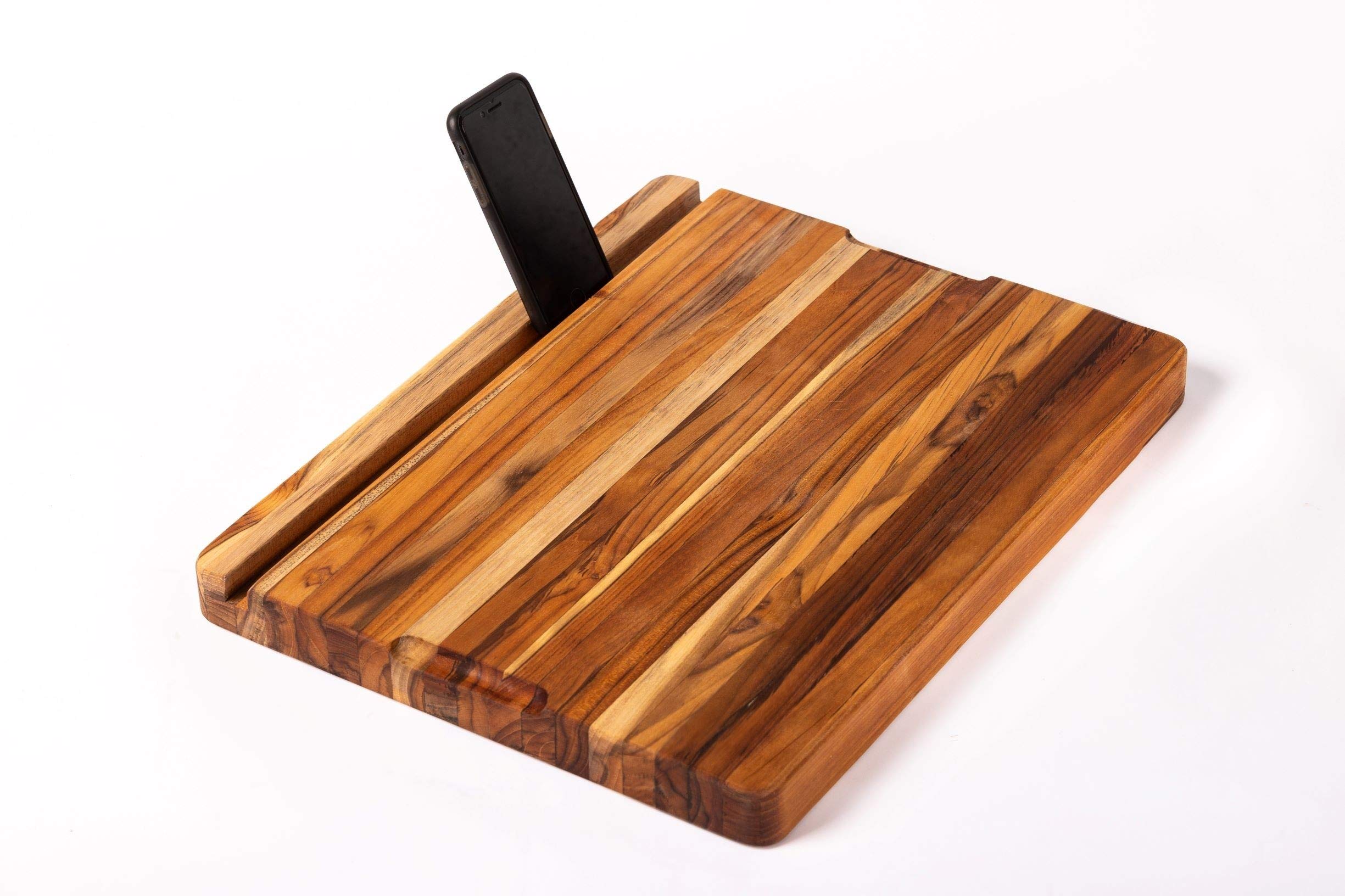 TeakHaus Edge Grain Large Smart Rectangular Cutting Board