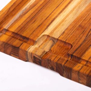 TeakHaus Edge Grain Large Smart Rectangular Cutting Board