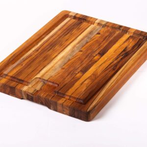 TeakHaus Edge Grain Large Smart Rectangular Cutting Board