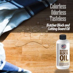 2oz Food Grade Mineral Oil for Cutting Boards, Countertops and Butcher Blocks, Butcher Block Oil & Conditioner, Cutting Board Oil