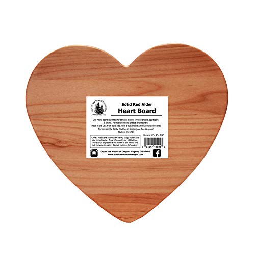 Mini Heart Shaped Serving Board (8" x 8" x .75")