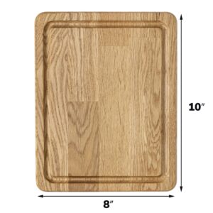 Cutting Board - 10x8 Inches Small Wood Cutting Board - Oak Cutting Board - Real Wood Cutting Board - Chopping Board for Kitchen - Edge Grain Oak Wood Board