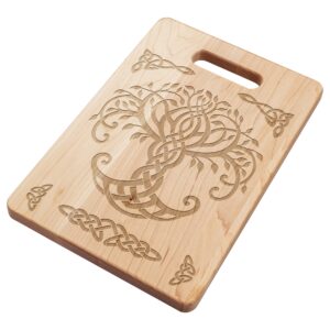 Celtic Tree of Life Maple Cutting Board Gaelic Irish Mythology Celt Knot Gift (Large Size: 13.75" x 9.75")