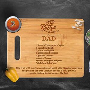 Dad's Recipe Cutting board, gift for dad, Dad's kitchen, Dad's cutting board, personalized cutting board, Christmas Gift For Dad