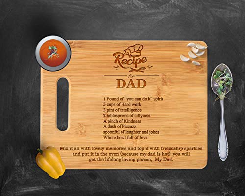 Dad's Recipe Cutting board, gift for dad, Dad's kitchen, Dad's cutting board, personalized cutting board, Christmas Gift For Dad