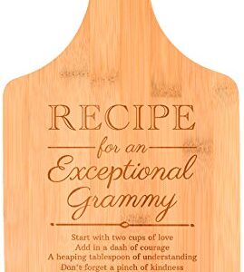 Birthday for Grandma Recipe for an Exceptional Grammy Paddle Shaped Bamboo Cutting Board