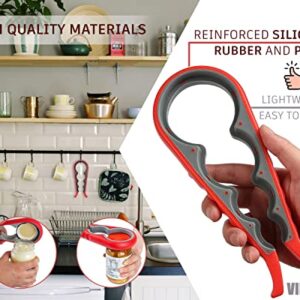 Silicone Jar Opener Gripper Pad - 3Pcs Nonslip Bottle Opener Rubber Jar Opener Gripper Pad Kitchen Set Jar Openers for Seniors Hand Can Opener Kitchen Gadgets - Handle Can Opener Multi Purpose Opener