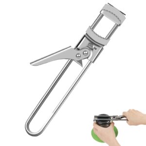 jar opener for weak hands+1 rubber gripper pad adjustable stainless steel bottle opener jar opener for seniors with arthritis lid opener jar cap opener with no slip grip for kitchen canning tools