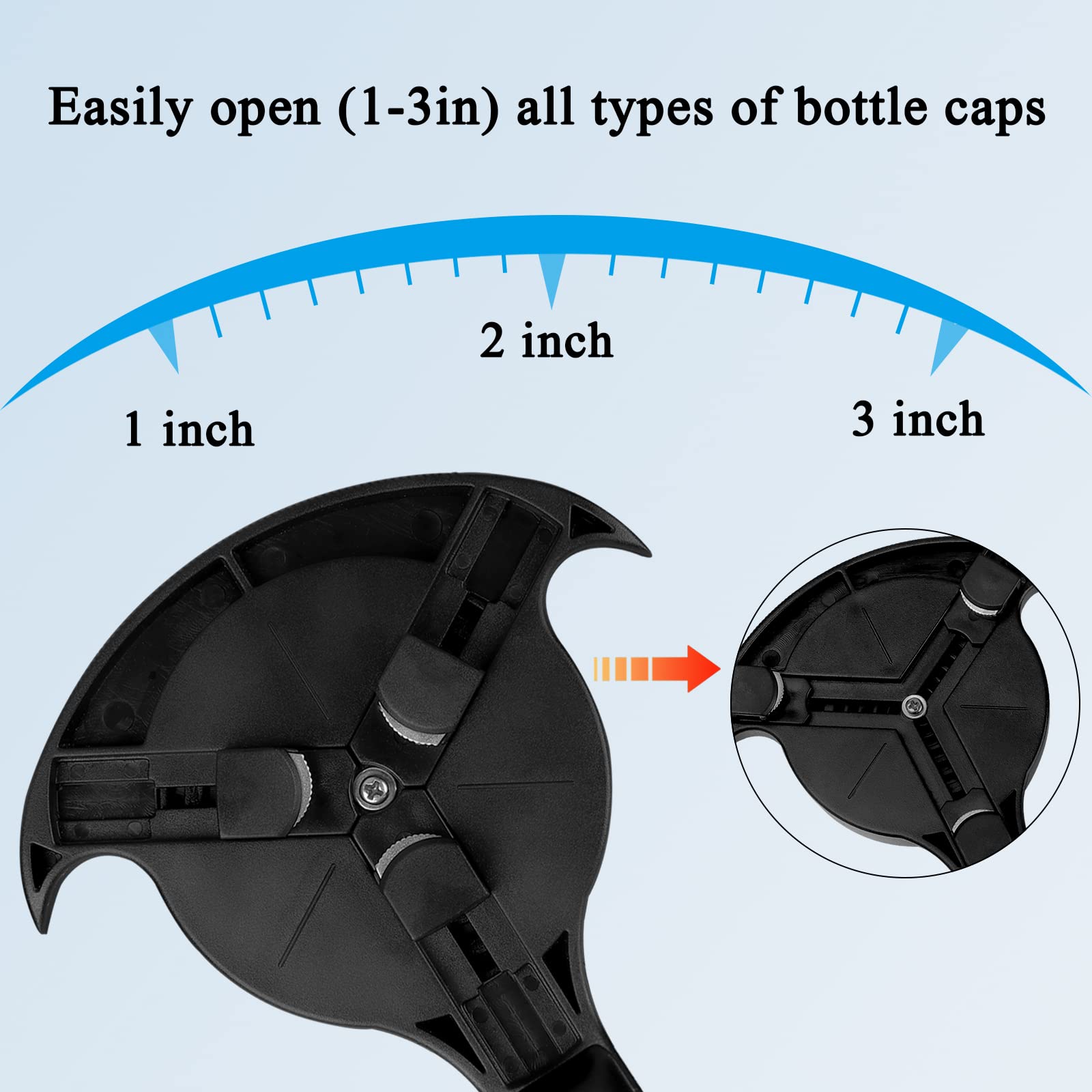 2023 Jar Opener for Seniorsor Arthritis Weak Hands, Effortless Jar Lid Opener for Kitchen, 3-in-1 Multifunctional Bottle Opener Opens Pop-Top Cans Beer Bottles Soda Cans