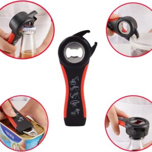 4-in-1 Can Opener & Jar Opener Tool - Perfect for Seniors with Arthritis, Arthritic Hands - Durable Kitchen Tools, Ideal Gift for Elderly Women - Bottle & Lid Opener, Hinged Gripper for Opening Jars