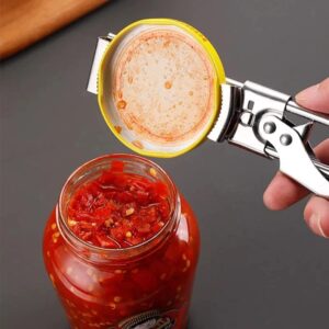 2 PCS Can Opener, Adjustable Multifunctional Stainless Steel Can Opener, Stainless Steel Can Opener Bottle Jar Lid Gripper Kitchen Tool, Manual Jar Jar Opener Gripper Jar Opener for Can, Jar, Bottle