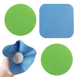 4pcs jar opener gripper pads,multi-purpose rubber jar grippers non slip kitchen coasters jar lid grip pad bottle opener, bottle lid openers for seniors kids women(light blue, green)