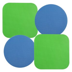 4pcs jar gripper pads, multifunctional rubber jar gripper pad jar opener grippers kitchen coaster for elderly suffering from children women weak hands (blue, green)