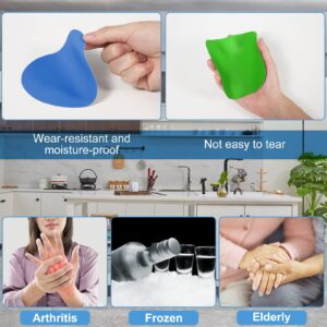 4pcs Jar Gripper Pads, Multifunctional Rubber Jar Gripper Pad Jar Opener Grippers Kitchen Coaster for Elderly Suffering from Children Women Weak Hands (Blue, Green)