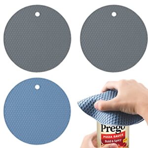 large jar opener gripper pad 4pcs, jar opener for seniors with arthritis&weak hands,bottle opener,non-slip jar lid opener kitchen coasters heat insulation pad