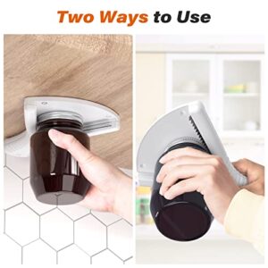 Jar Opener for Weak Hands, Dual Usage | Easy Grip Jar Opener & Under Cabinet Lid Opener, Super Durable Bottle Opener Effortless to Open Any Size Lid, Advanced Jar Lid Opener for Seniors with Arthritis