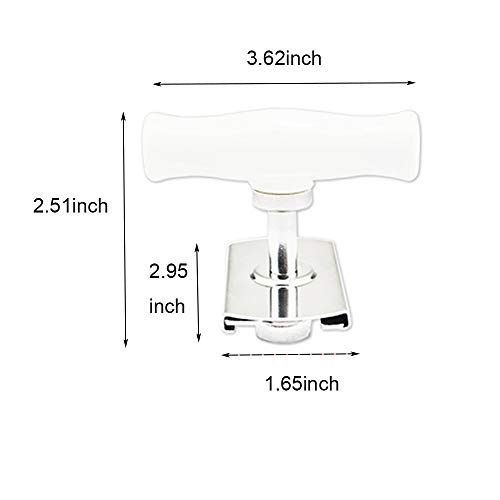 Jar Opener, Caliamary Jar Lid Opener for Seniors with arthritis, Adjustable Stainless Steel Lids Off Easy Jar Opener for 0.98-3.93inch Bottle Can (White)