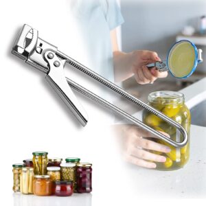 2023 adjustable stainless steel lid opener, easy twist jar opener and bottle cap remover, ergonomic design kitchen tool, perfect for individuals with weak hands or arthritis