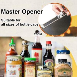 2PCS Master Jar Opener Adjustable Jar & Bottle Opener, Multifunctional Stainless Steel Manual Can Opener Jar Lid Gripper, Easy Open Adjustable Jar Opener