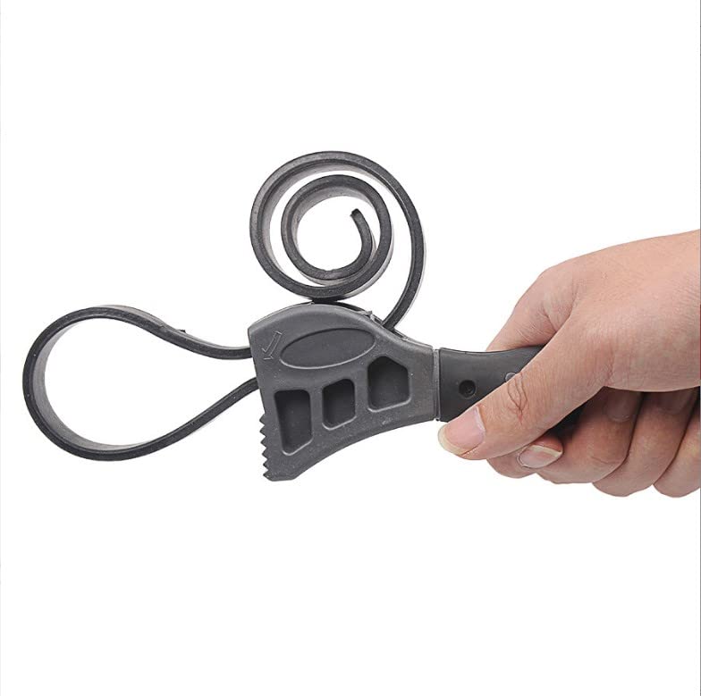 Pssopp Strap Wrench, Universal Rubber Jar Lid Opener for Mechanics for Home Kitchen