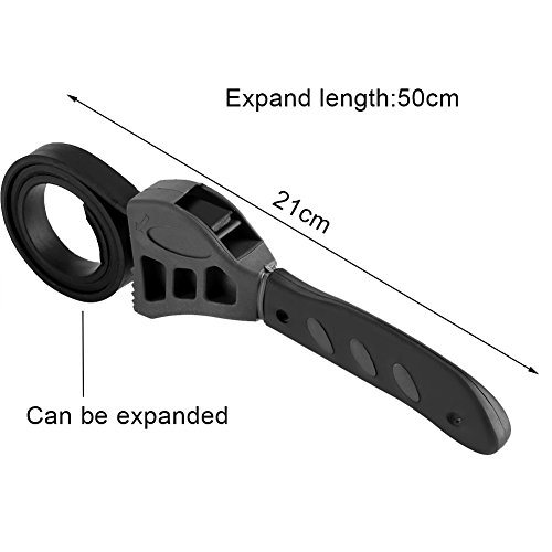 Pssopp Strap Wrench, Universal Rubber Jar Lid Opener for Mechanics for Home Kitchen