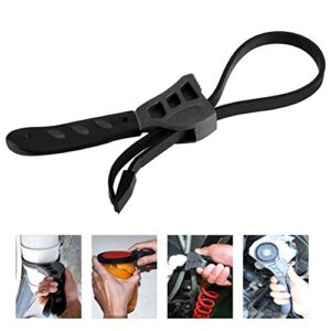 Pssopp Strap Wrench, Universal Rubber Jar Lid Opener for Mechanics for Home Kitchen