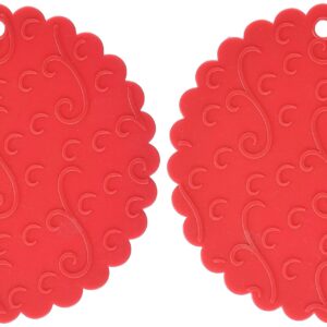 Norpro Grip Silicone Jar Opener Potholder Trivet Red Non Slip Grip 566 (2-Pack)