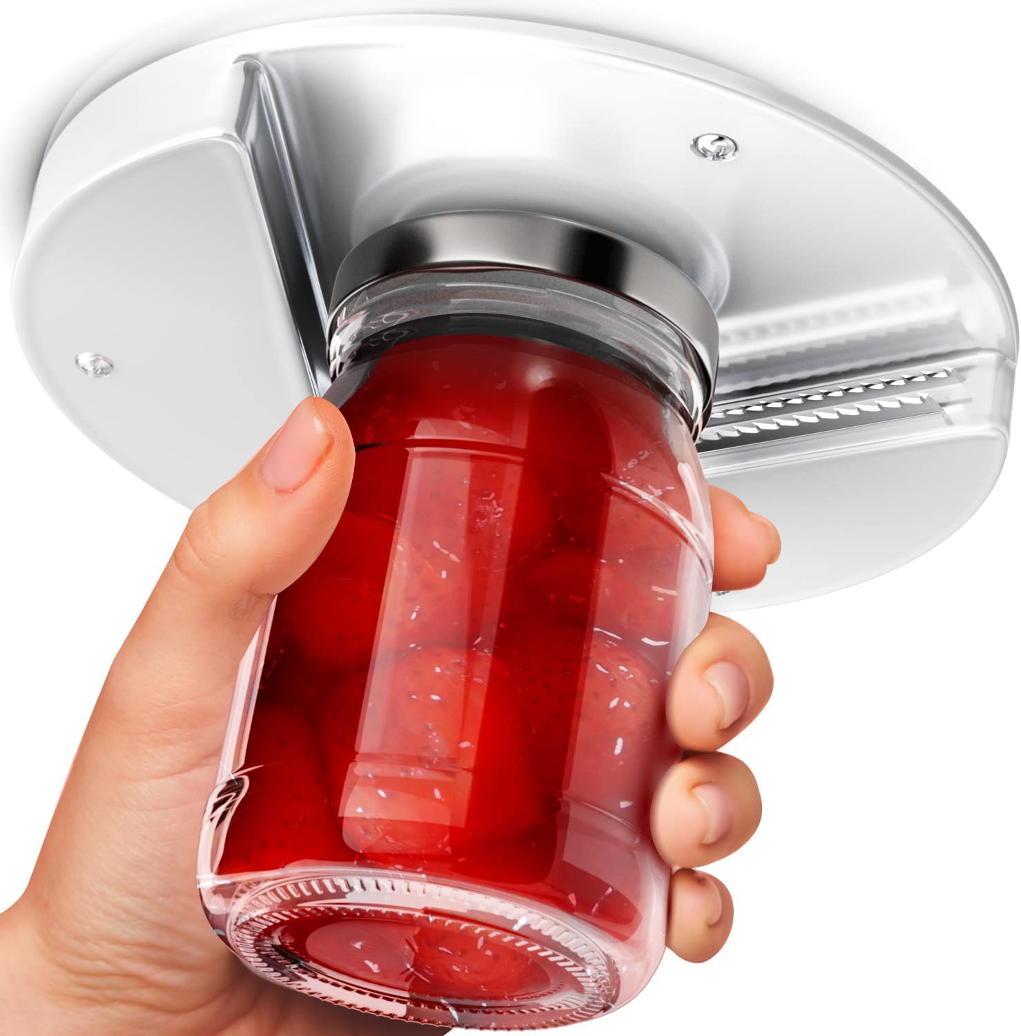 Jar And Bottle Opener Under The Cabinet For Weak Hands