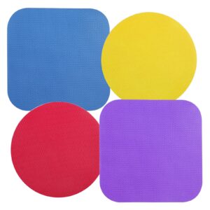 4pcs jar gripper pads, multifunctional rubber jar gripper pad jar opener grippers for elderly senior suffering from weak hands arthritis (blue, red, purple, yellow)