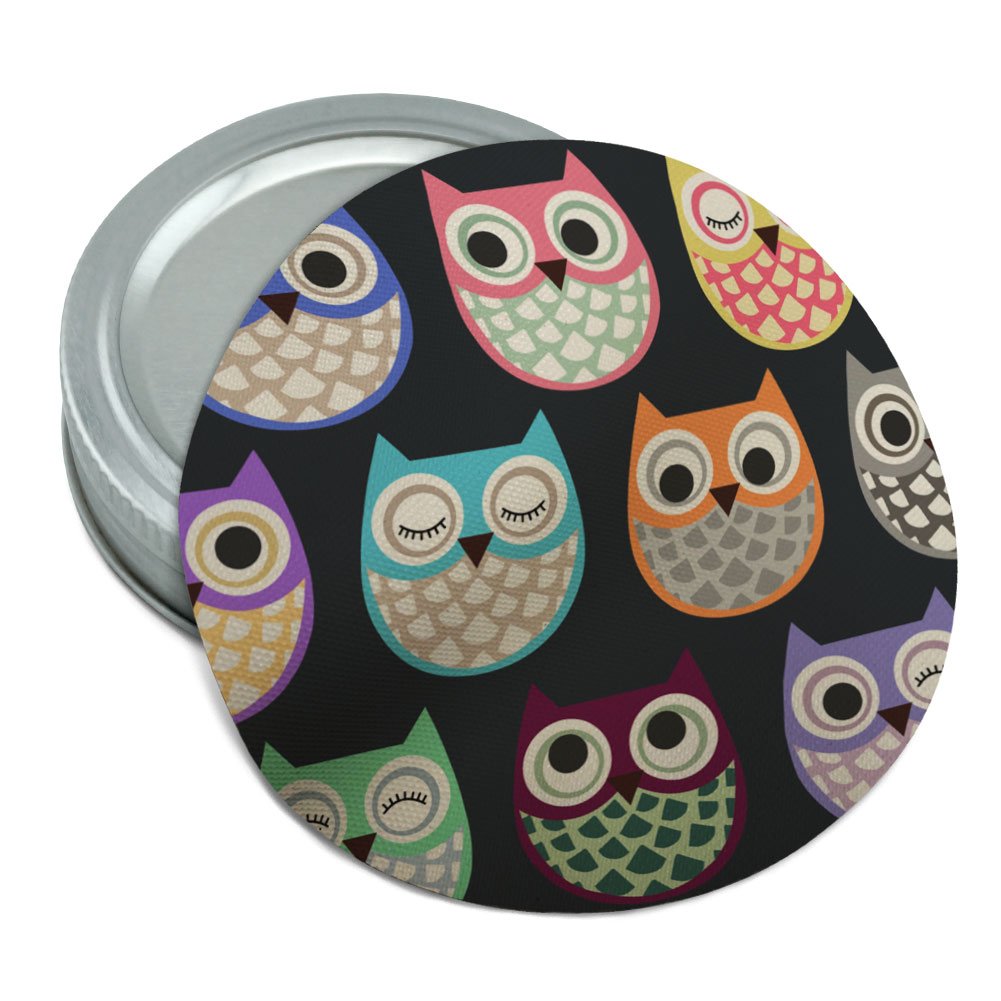 Colorful Owls Cute Pattern Round Rubber Non-Slip Jar Gripper Lid Opener