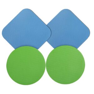 4pcs jar opener gripper pad, multifunctional rubber jar opener kitchen coaster for elderly suffering from arthritis children women weak hands(blue, green)