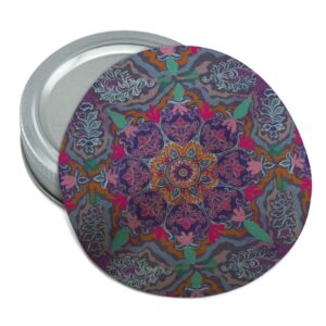 purple floral mosaic pattern round rubber non-slip jar gripper lid opener