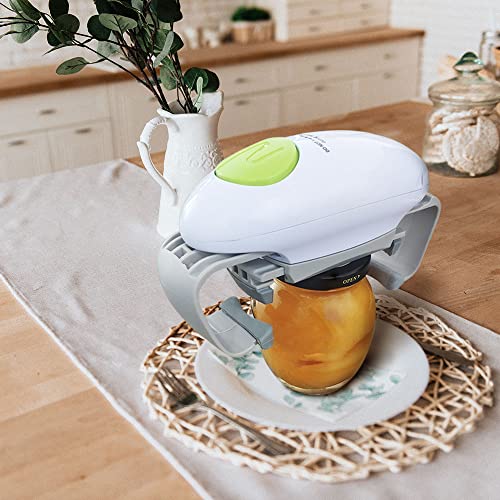 Electric Jar Opener for Weak Hands, one touch automatic deluxe jar opener for seniors with arthritis, chef, Hand Injury and children, for all kinds of Jars