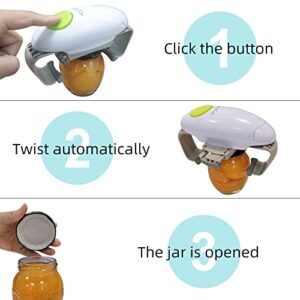 Electric Jar Opener for Weak Hands, one touch automatic deluxe jar opener for seniors with arthritis, chef, Hand Injury and children, for all kinds of Jars