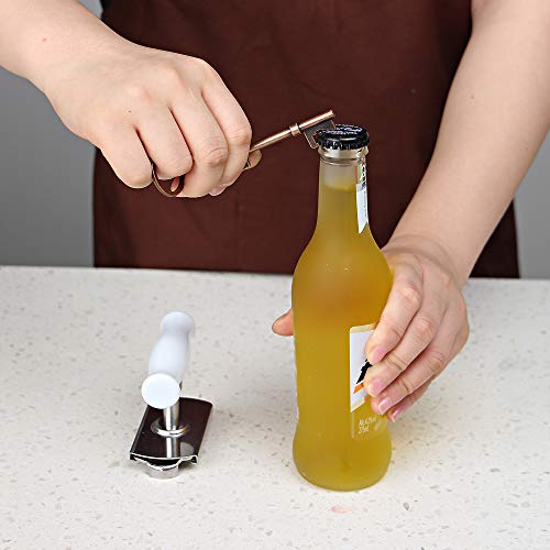 ShengHai Adjustable Professional Jar Opener Stainless Steel Spiral Design Suitable for Opening 1-4 inches Bottle Can, Supporting Those with Limited Hand Movement Kitchen Tool