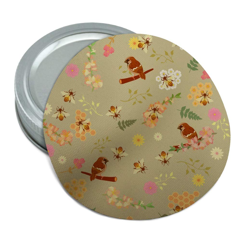 The Birds and the Bees Pattern Round Rubber Non-Slip Jar Gripper Lid Opener