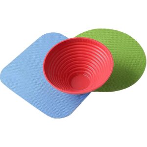 Beertoy 3 Pcs Rubber Heat Insulation Pad Rubber Grippers Rubber Jar Opener Grippers Rubber Material for Elderly Children Women Heat Insulation Pads