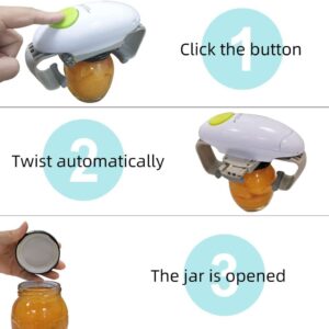 Electric Jar Opener for Weak Hands, one touch automatic deluxe jar opener for seniors with arthritis, chef, Hand Injury and children, for all kinds of Jars