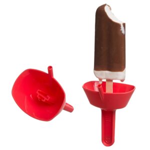 Drip Free Popsicle Holder - Mess Free Frozen Treats Holder with Straw (2 PACK)