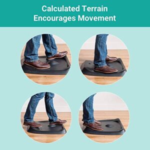 Topo Comfort Mat by Ergodriven | The Original Not-Flat Anti-Fatigue Standing Desk Mat with Calculated Terrain | Accessories | Obsidian Black