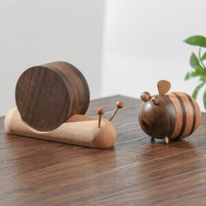 Toothpicks Holder Dispenser Small Gifts Bee Decor Cute Gifts Funny Gifts Office Desk Decor Accessories Birthday Gifts for Mom for Friends Comes with 150 Pcs toothpicks