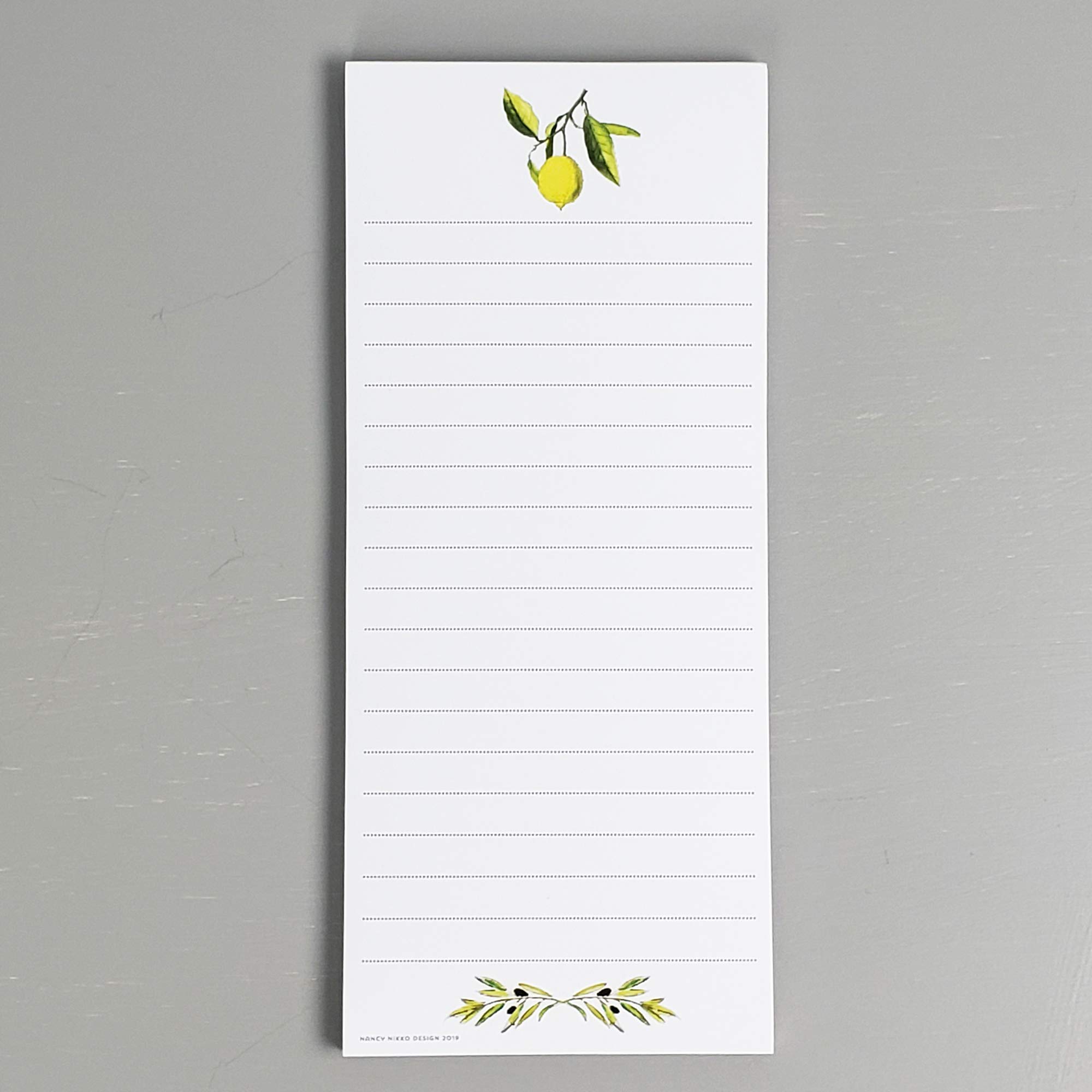 Lemon and Olive Branch Refrigerator Notepads - Set of 2 Pads