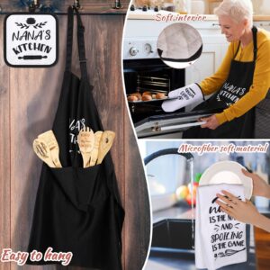 Vicenpal 10 Pcs Nana Gifts Set Including Cotton Apron Tea Towel Bamboo Kitchen Cooking Spatula Pot Holders Oven Mitt Nana Birthday Christmas Holiday Favor