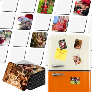 sublimation magnet blanks, 30pcs personalized sublimation blank refrigerator magnet - rectangular fridge magnets bundle set for kitchen oven décor office (5.5x7.5 cm)