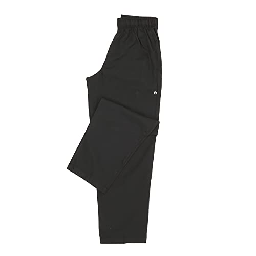 Chef Works Men's Essential Baggy Chef Pants, Black, Large