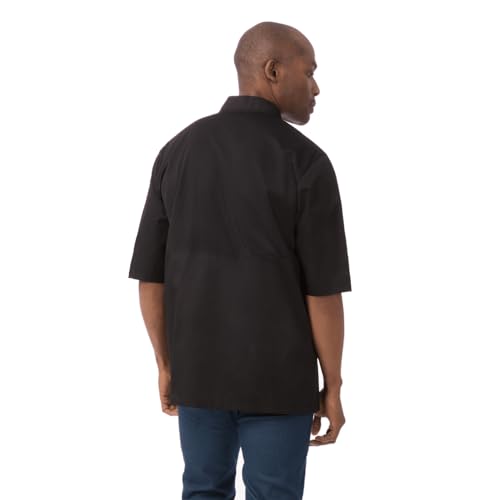 Chef Works Men's Montreal Cool Vent Chef Coat, Black, Large