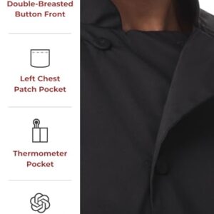 Chef Works Men's Montreal Cool Vent Chef Coat, Black, Large