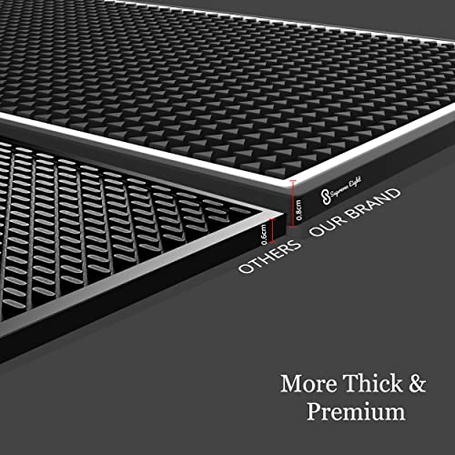 SupremeEight bar mats for countertop - Premium rubber bar mat for home bar, Extra large counter mat for kitchen, coffee, bars and restaurants 18" x 12", Set of 2