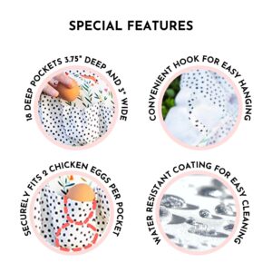 Egg Apron for Fresh Eggs, Egg Collecting Apron with 18 deep pockets, Chicken Egg Apron for Women, Egg gathering apron Multicolor