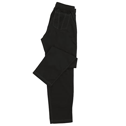 Chef Works Men's Cool Vent Baggy Chef Pants, Black, Medium